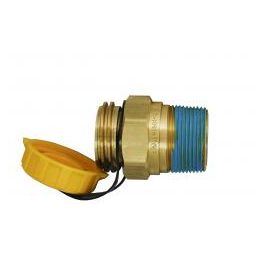 Double Check Fill Valve 1-3/4" M. Acme x 1-1/4" MNPT W/Cap & Lanyard ...
